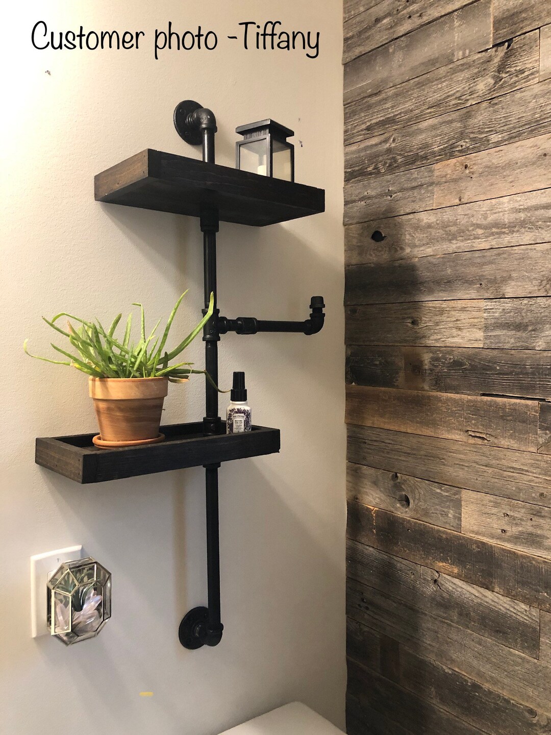 2 Tier Offset Display Closed Shelf Piece -hand Towel Shelf - Bathroom ...