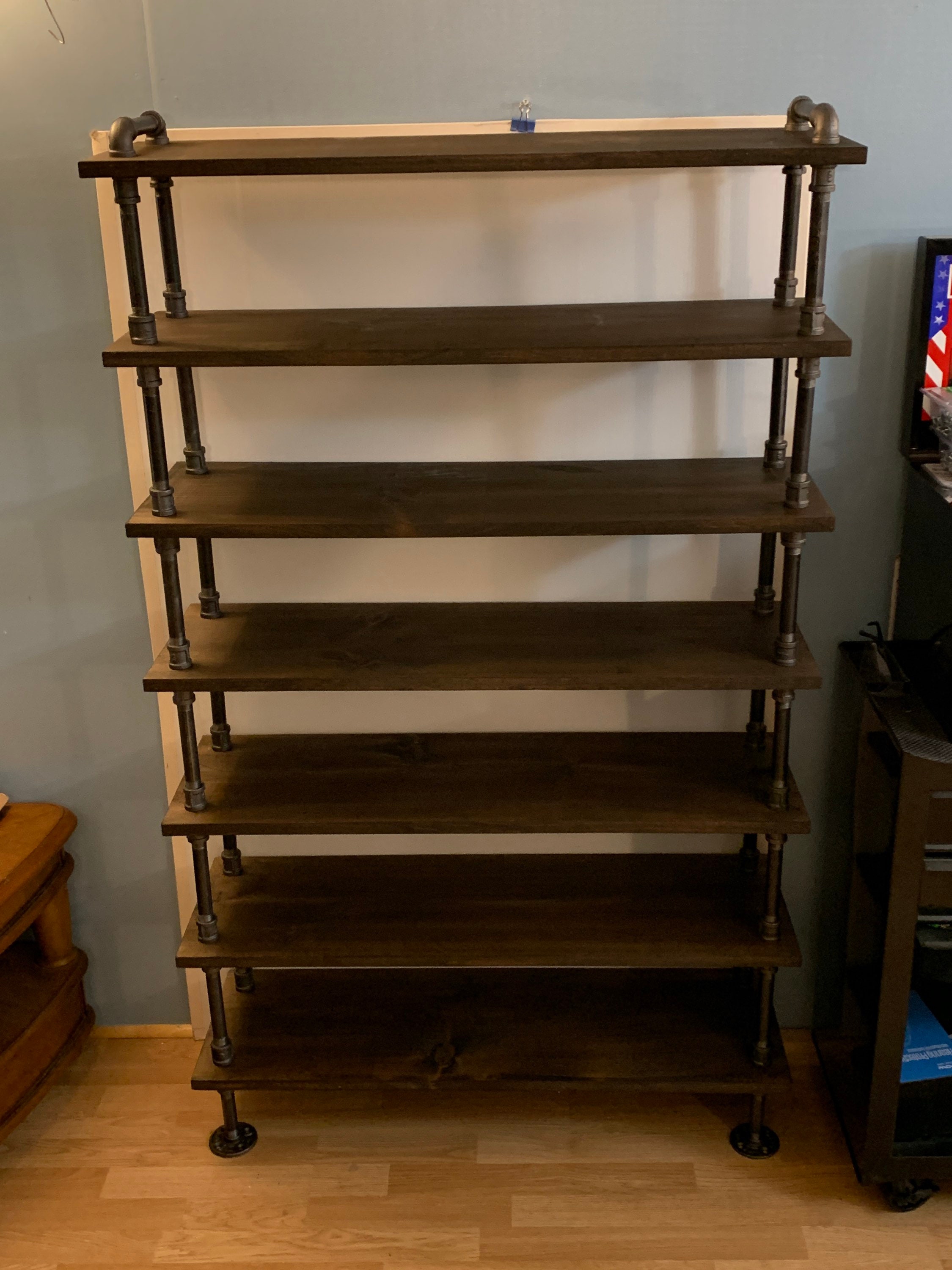 7 Shelf Industrial Style Shoe Rack Display Rack Bookcase - Etsy