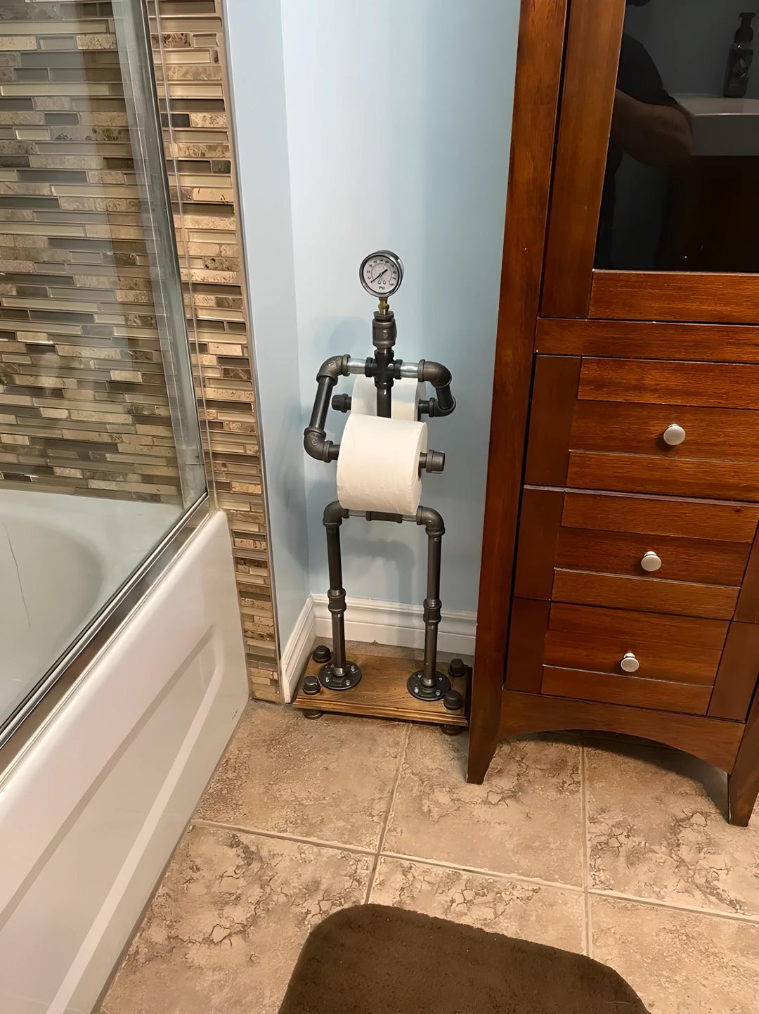 Toilet Paper Butler Stand: Whimsical Bathroom Decor - Robbie - Etsy UK