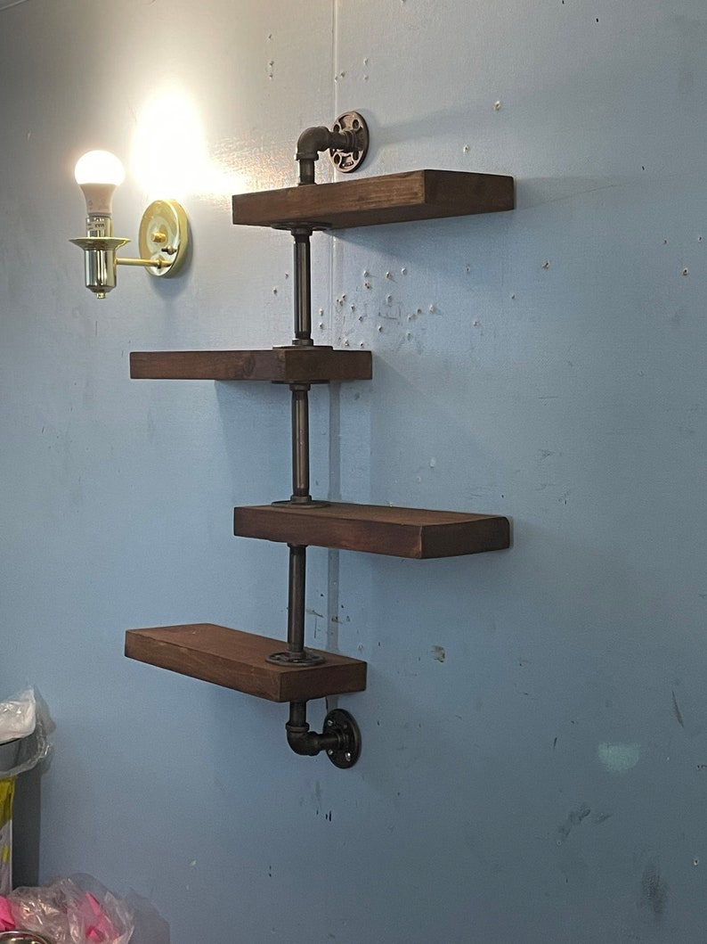 4 Tier Industrial Style Bar Shelf Pipe Bar Shelf Retro Bar | Etsy