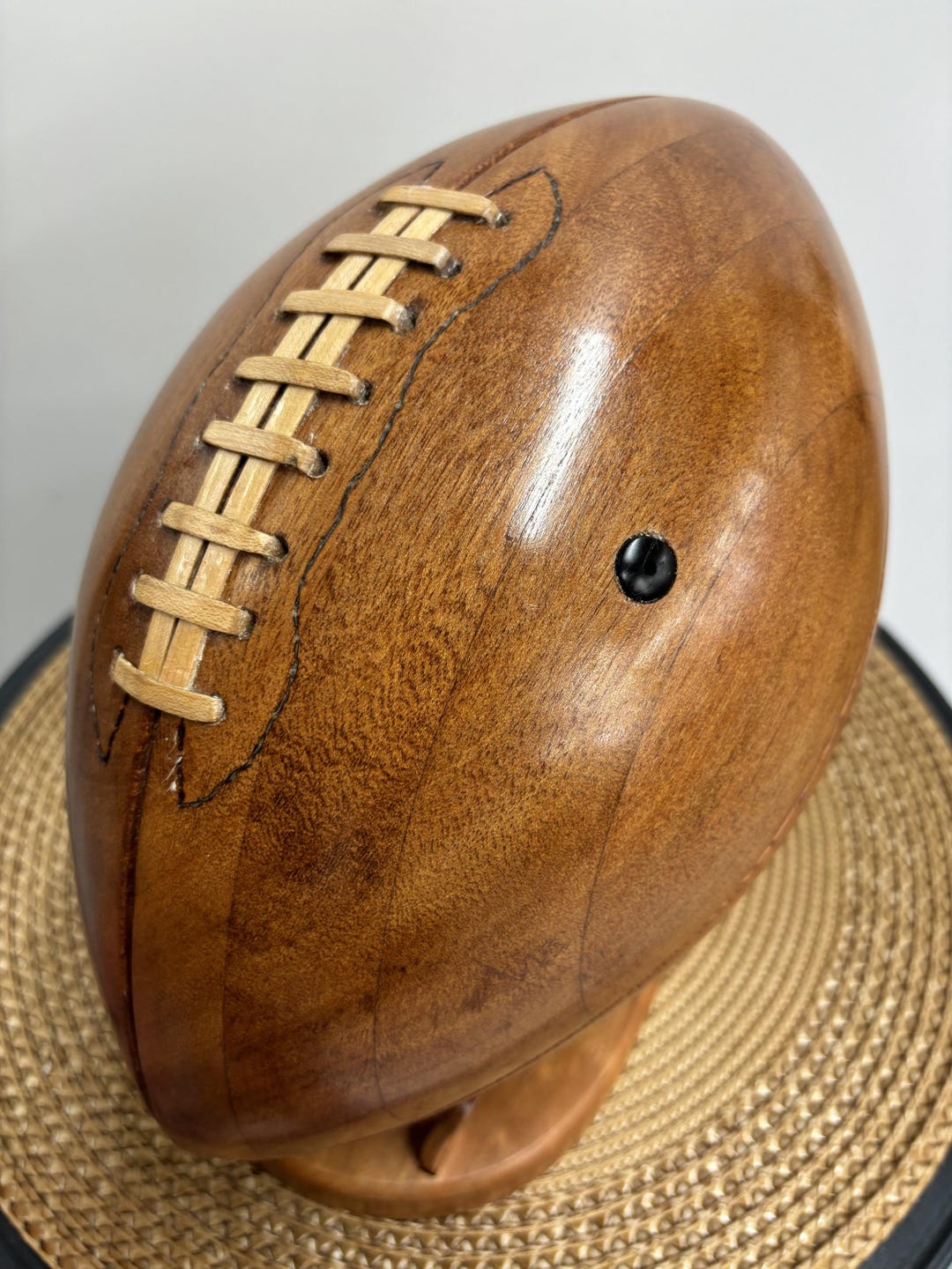 Solid Mahogany and Maple Life-size Wood Football-man Cave Display ...