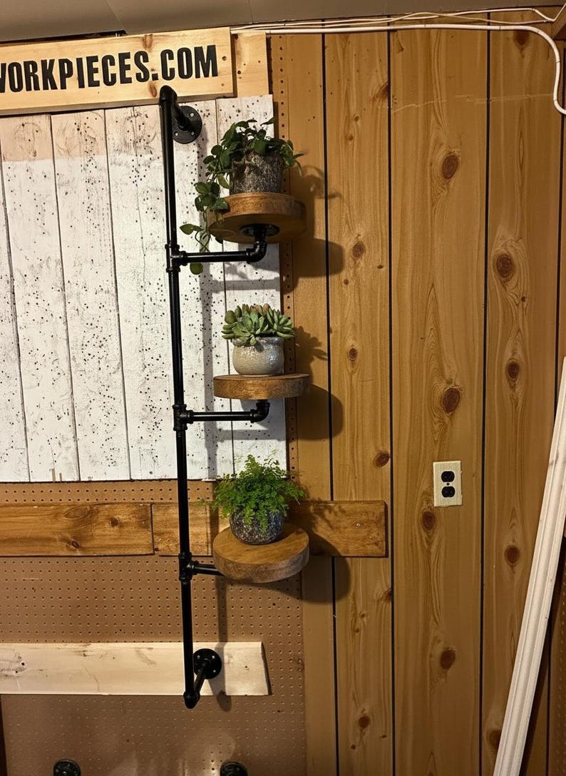 Industrial Swivel Plant Rack: Steampunk Style, Multi-tier Display ...