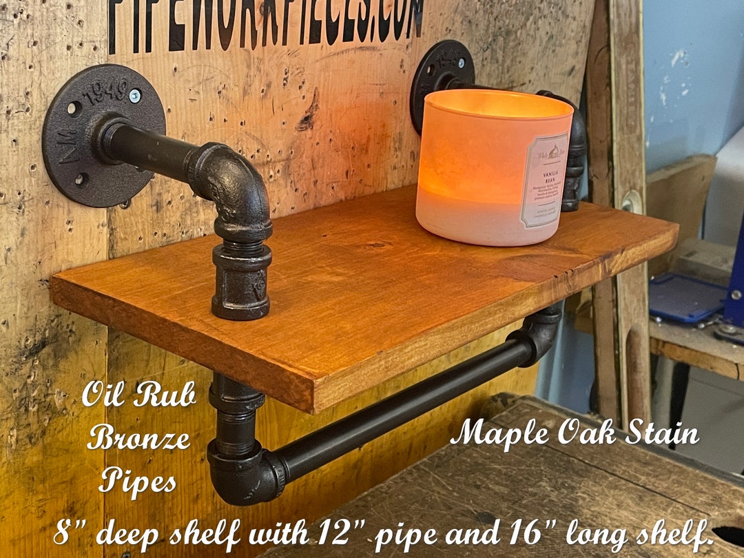 Industrial Style Towel Rack With Shelf Towel Rack Towel Rack Shelf NEW ...