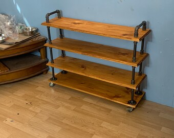 7 Shelf Industrial Style Shoe Rack Display Rack Bookcase | Etsy