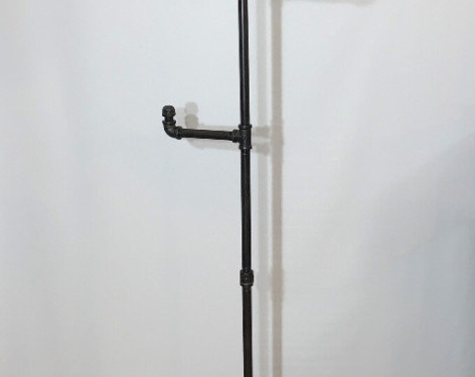 Black Pipe Coat Rack Industrial Style Free Standing Metal Spiral Coat ...