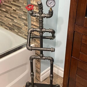 Steampunk Stan Toilet Paper Butler - Industrial Bathroom Decor - Etsy