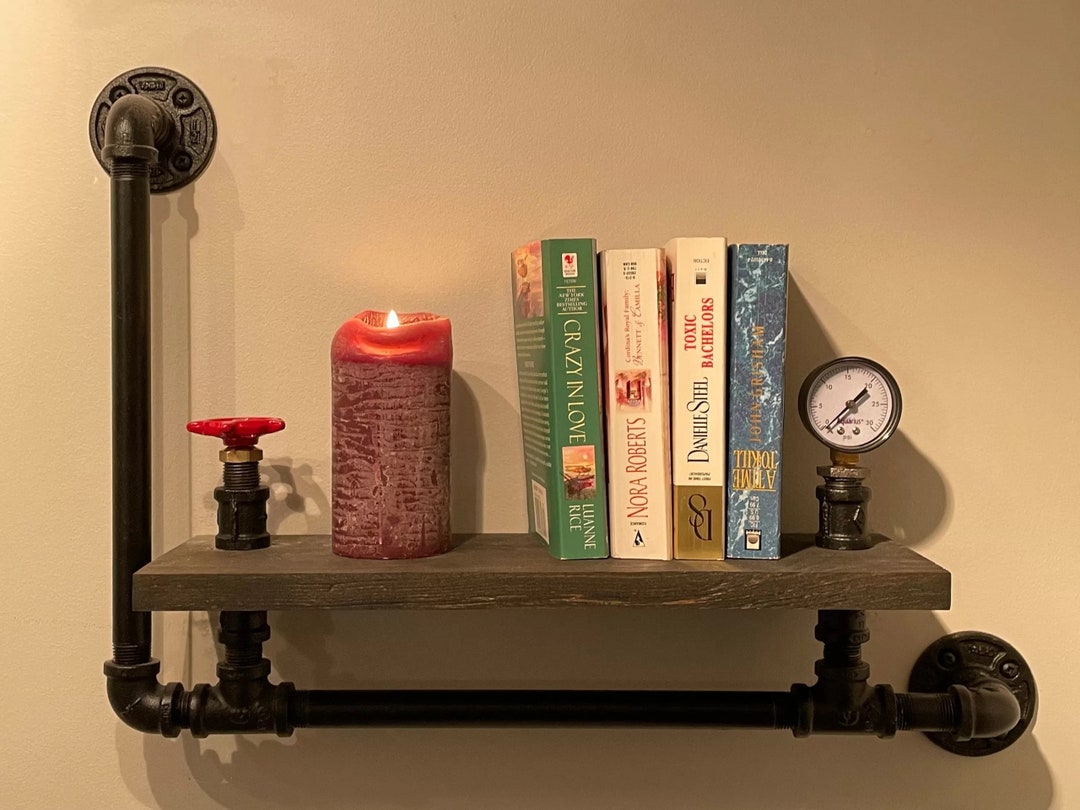 Floating Steampunk Shelf Industrial Look Shelf Industrial - Etsy