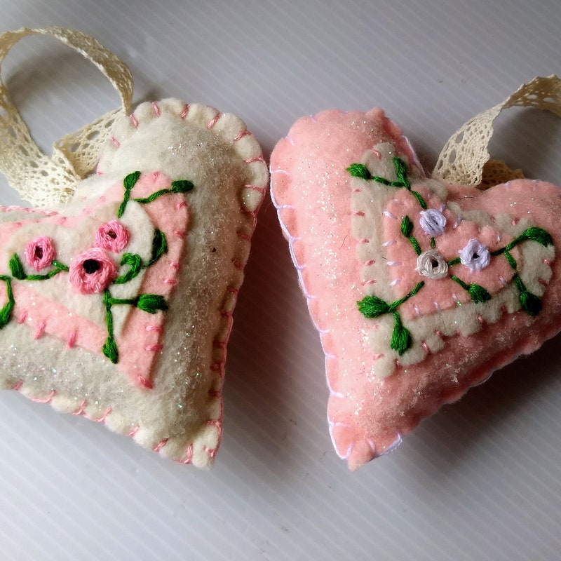 Embroidered Heart - Etsy