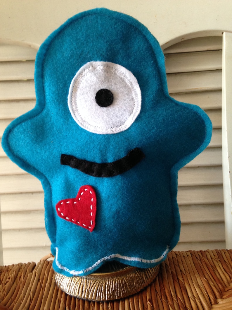 Blue Monster Hand Puppet Ugly Doll Child's Puppet Birthday Gift Easter ...