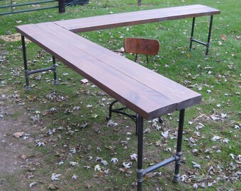 Rustic Farmhouse L Shaped Desk - Etsy