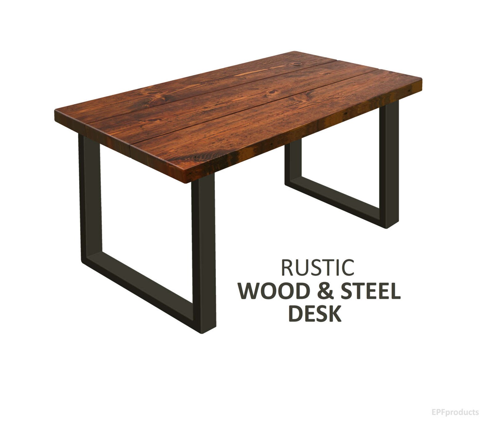 Computer Desk With Cube Legs Industrial Style Desk Chic | Etsy