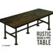 Conference Table Rustic Wood & Pipe Table, Industrial Dining Table ...