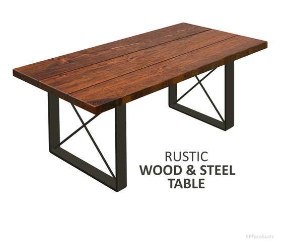 Farmhouse Table Dining Table W/ Square-x Legs Modern Table | Etsy
