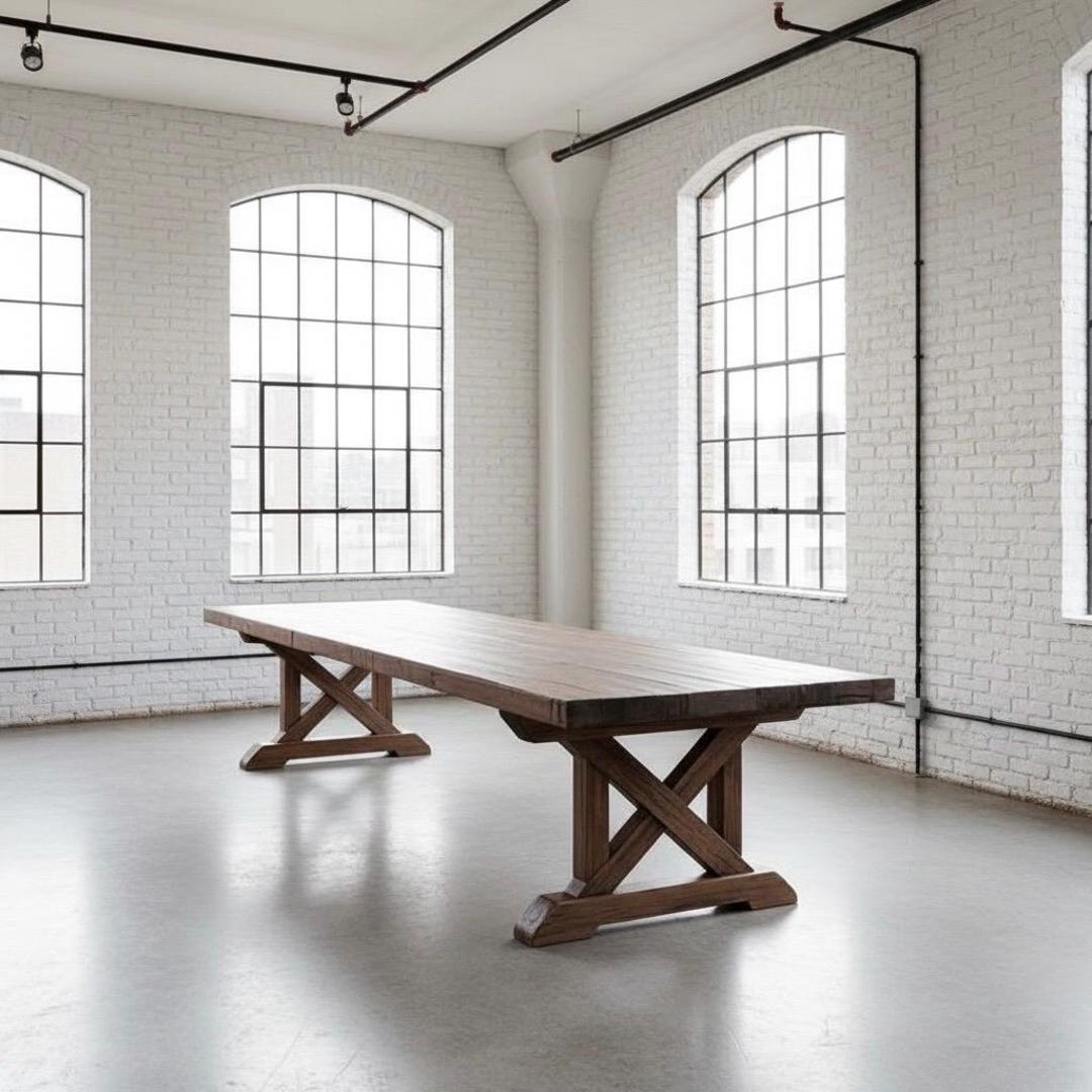 THICK WOOD TABLE | Thick Wood Rustic Dining Table | Harvest Dining ...