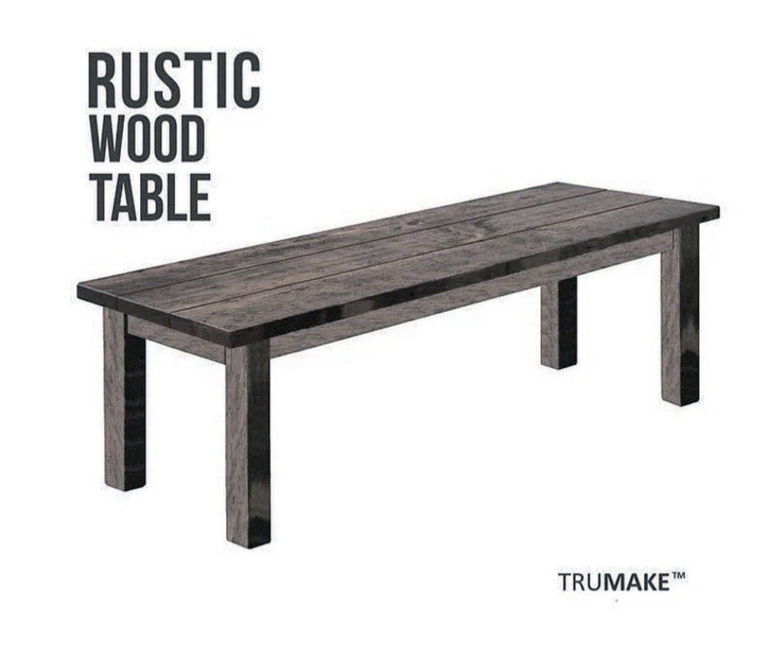 Simple Rustic Wood Table - Etsy