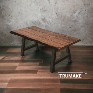 RUSTIC EDGE TABLE, Rough Edge Dining Table, Harvest Table, Solid Wood ...