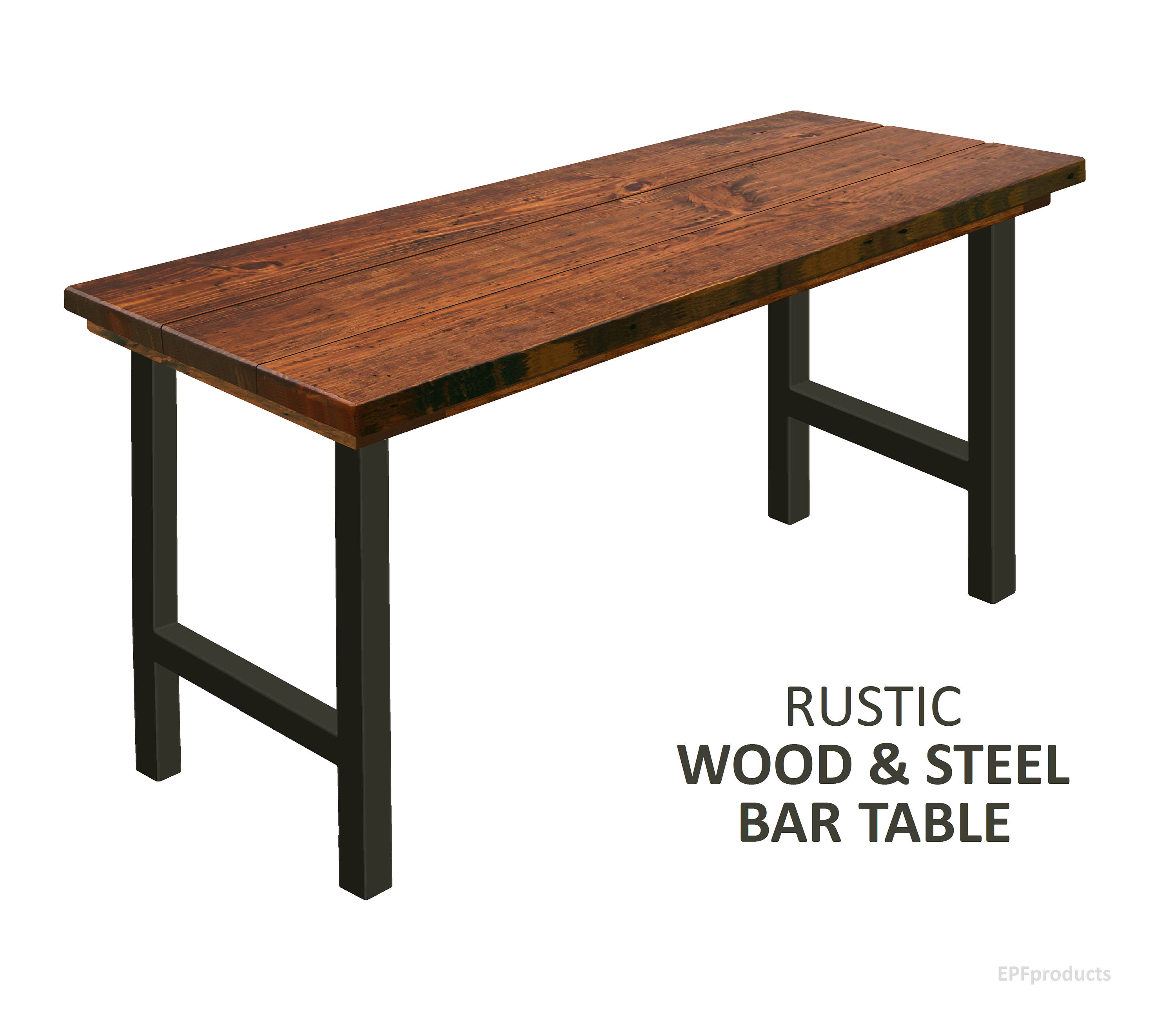 Bar Table (42H) w/ H-STYLE Steel Legs, Modern Industrial Pub Table ...