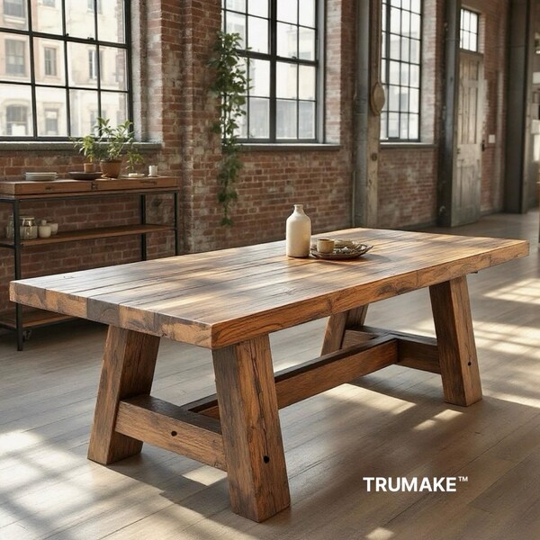 Rustic Wood Dining Table - Etsy