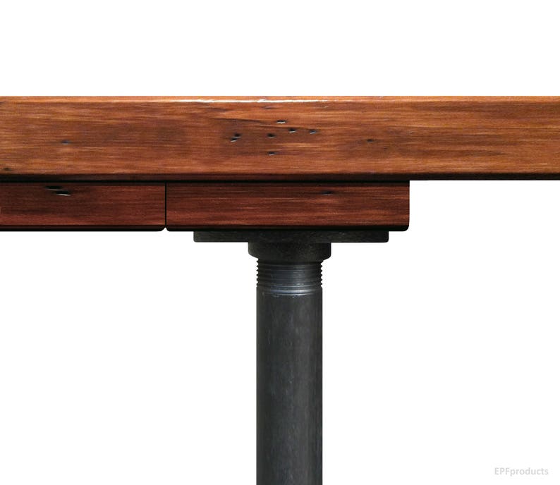 Rustic Wood & Pipe Table Rustic Pipe Trestle Table Farmhouse - Etsy
