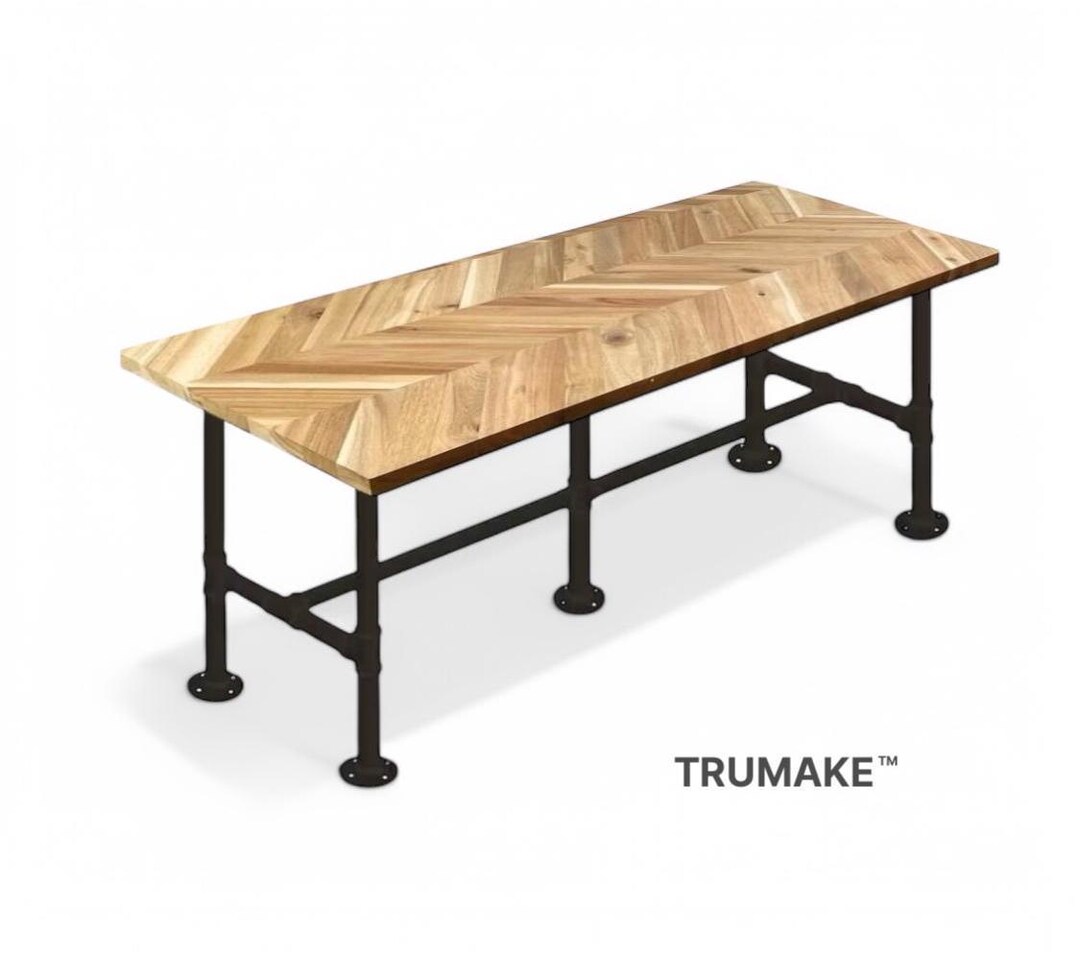 Chevron Bar Table | Counter Height or Bar Table. Bar Table Pub Table ...