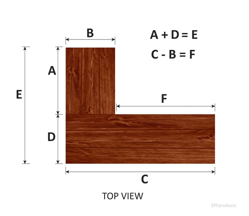 L-shape Desk, Square-x Leg, Rustic Wood & Steel Desk, Industrial Style ...