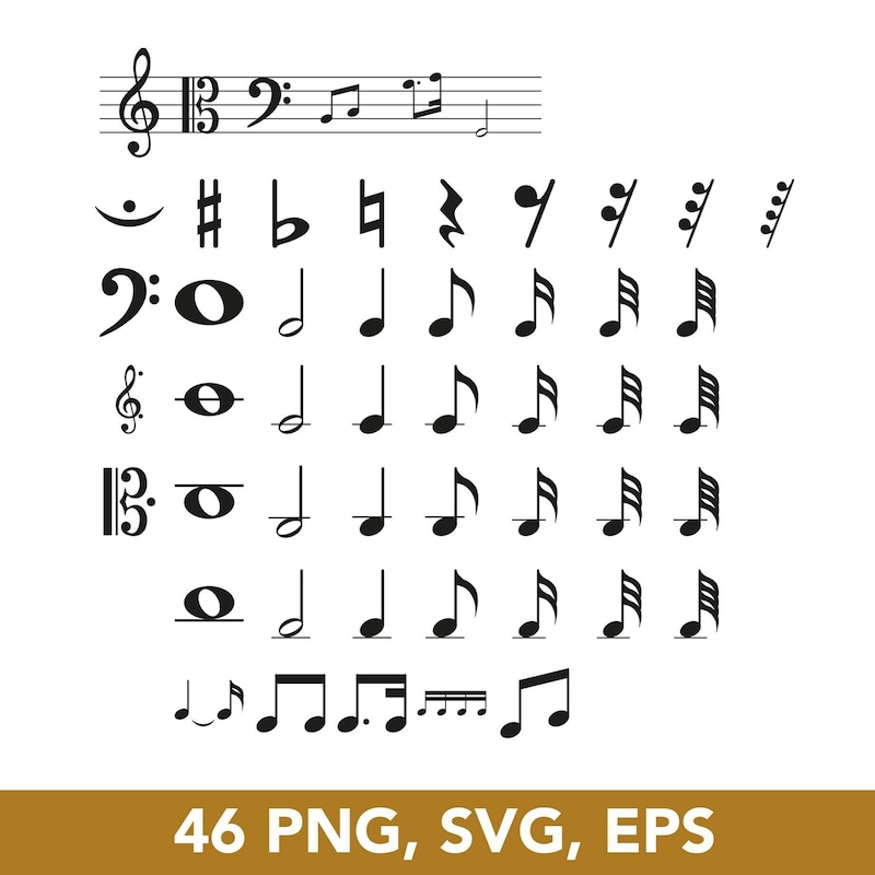 Musical Staff Svg - Etsy
