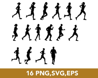 Runner Heartbeat SVG Running Girl PNG Running Girl Lifeline - Etsy