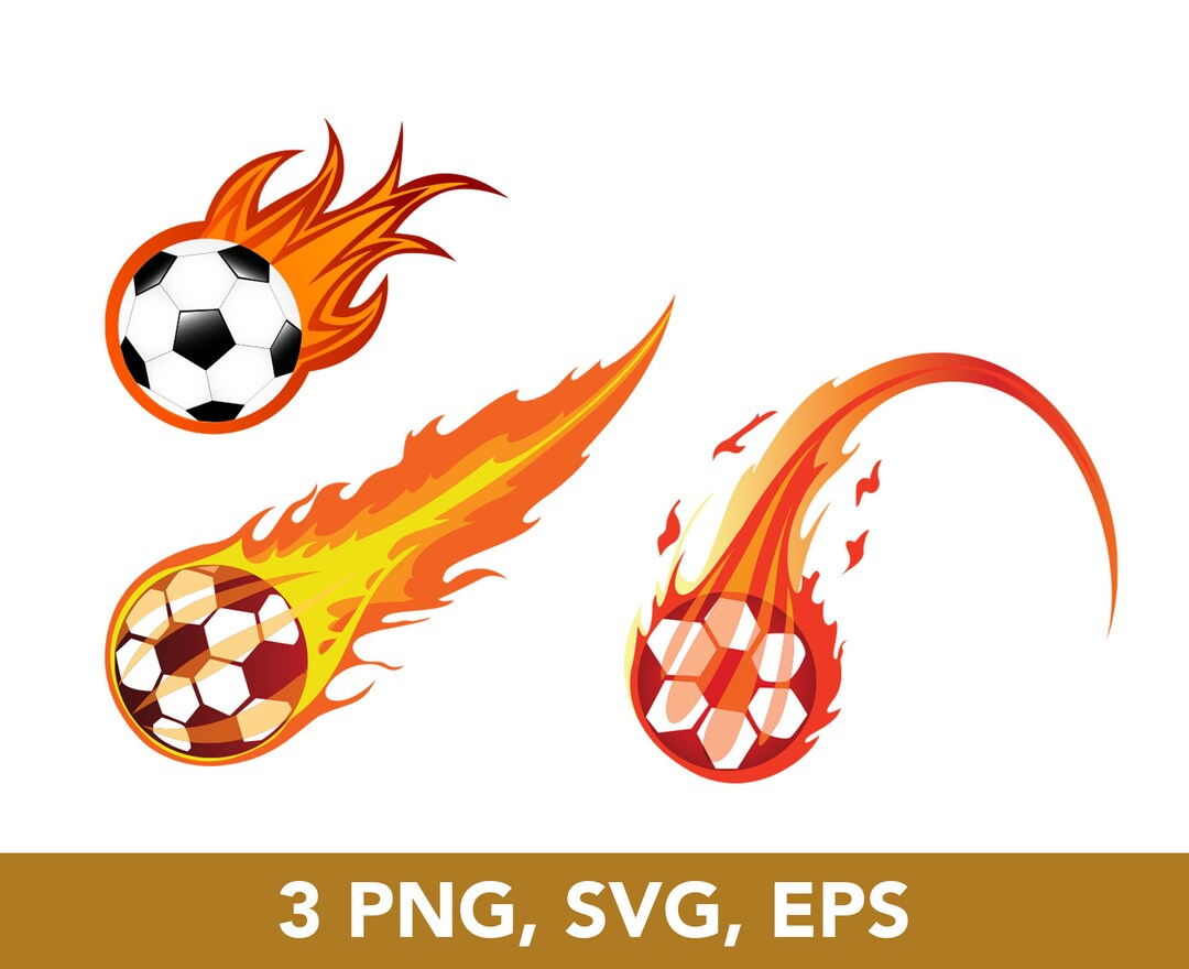 Soccer Svg, Sport Soccer, Soccer With Fire SVG Bundle, PNG, EPS, Vector ...