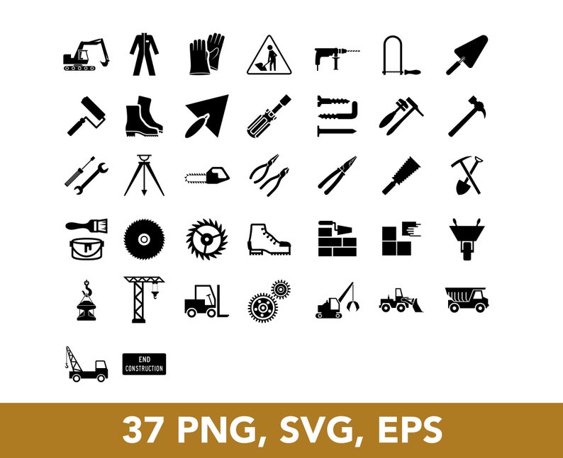 Construction Svg, Excavator Dump Truck, Crane, Cute Tools SVG Bundle ...