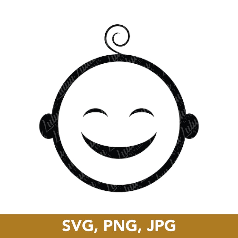 Baby Face Svg - Etsy