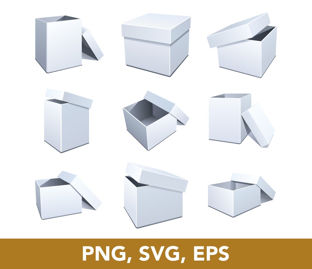 3D Gift Box Mock up SVG, PNG, EPS, Vector Files, Put Your Own Text or ...