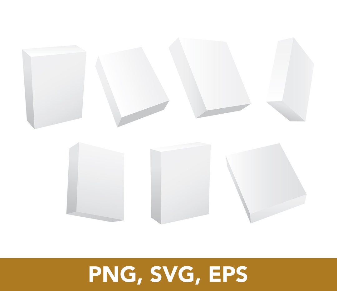 3D Box Mock up SVG, PNG, EPS, Vector Files, Put Your Own Text or Design ...