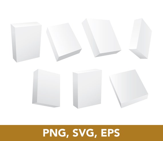 3D Box Mock up SVG PNG EPS Vector Files Put Your Own Text - Etsy UK
