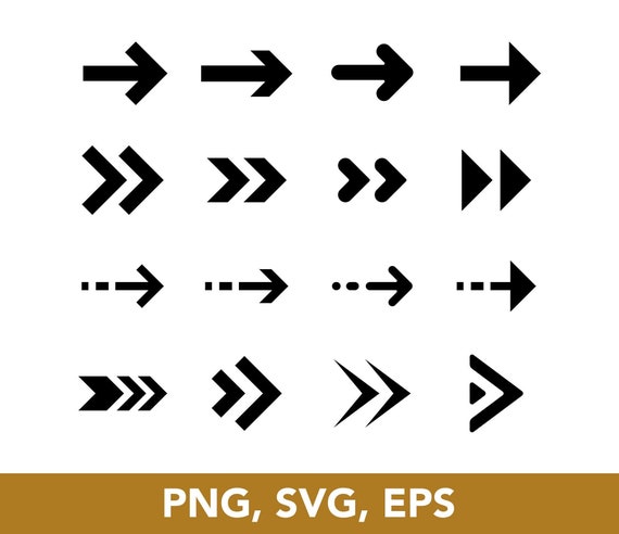 Arrow Icons SVG Bundle PNG EPS Vector Files Circut Files - Etsy