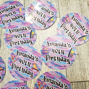 90s Theme Birthday Stickers/ Birthday Sticker/ 90s Theme Stickers ...