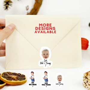 Custom Birthday Stickers/ Envelope Birthday Stickers/ Custom Face ...