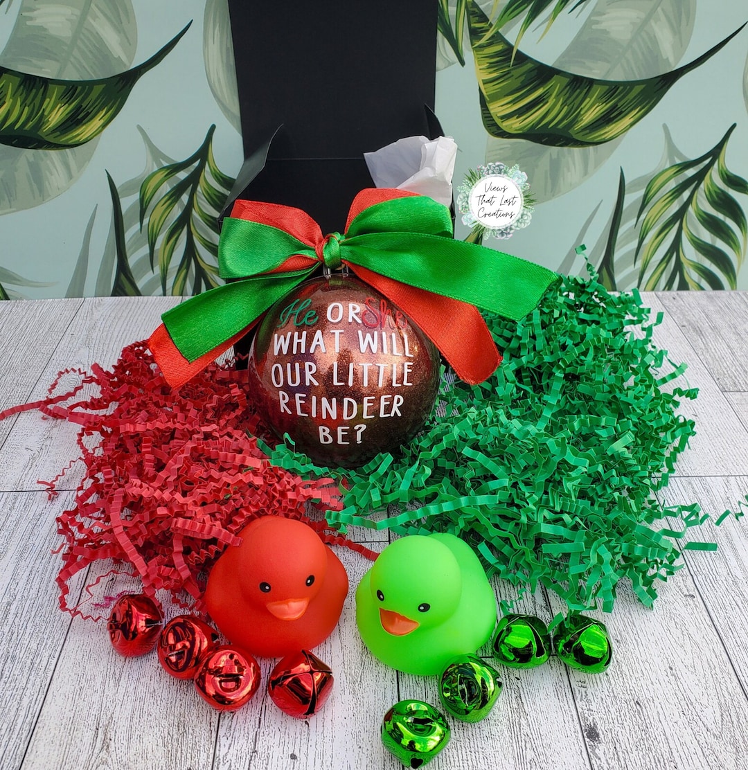 Reindeer Gender Reveal Pop Apart Ball / He or She What Will Our Little ...