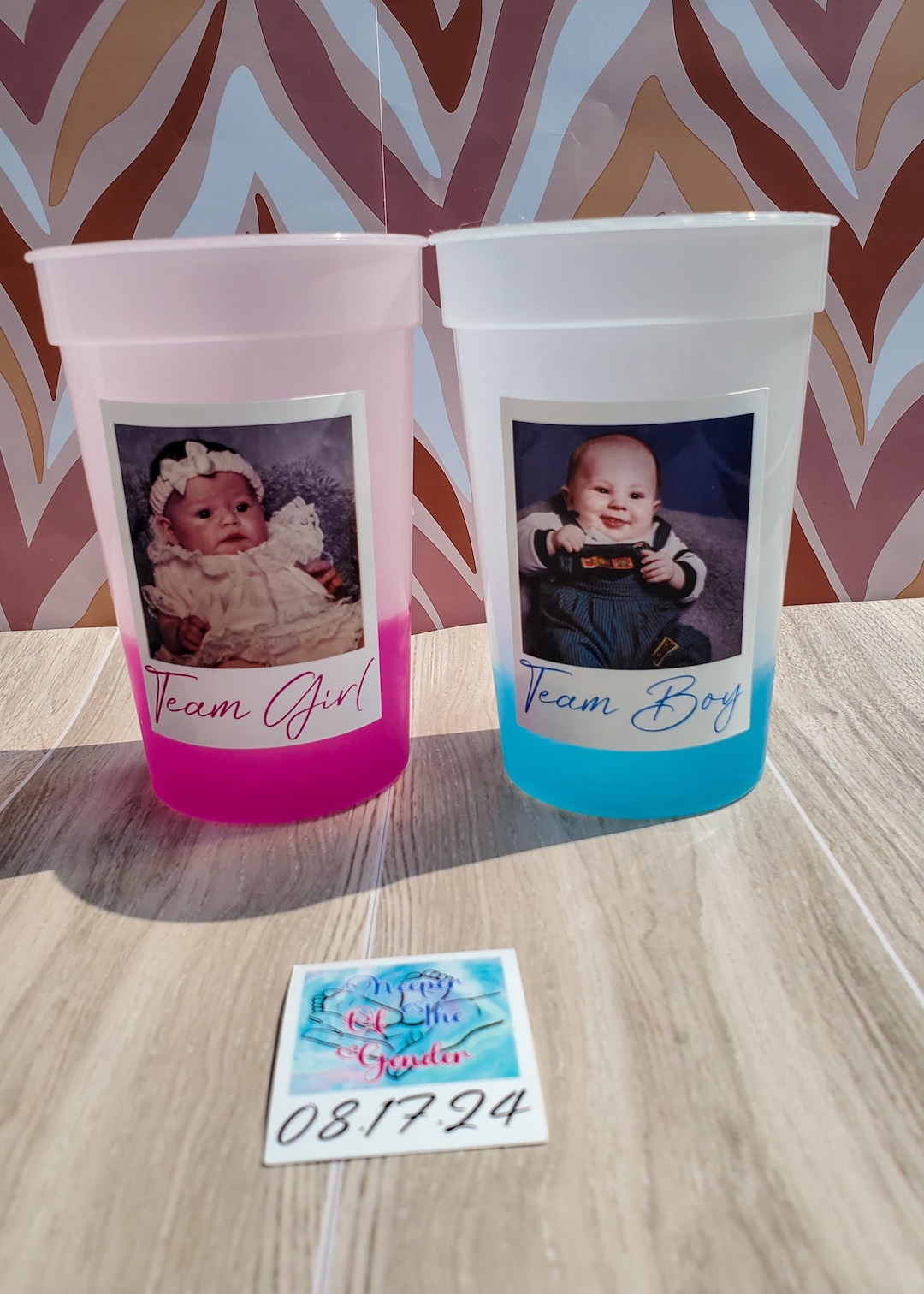 Gender Reveal Color Changing Cups/ Gender Reveal Party/ Gender Reveal ...