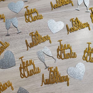 Anniversary Confetti 100 Pieces/ Wedding Confetti/ Couples Confetti ...