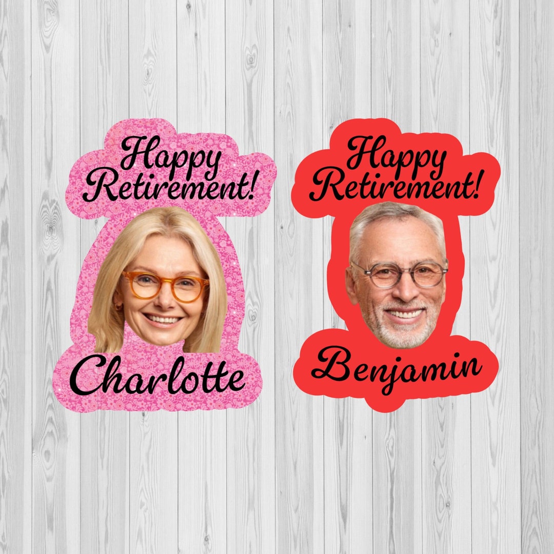Happy Retirement Stickers/ Retirement Party Stickers/ Retirement Favors ...