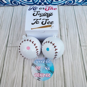 Baseball Gender Reveal With Free Gift Box/ Gender Reveal Baseball ...