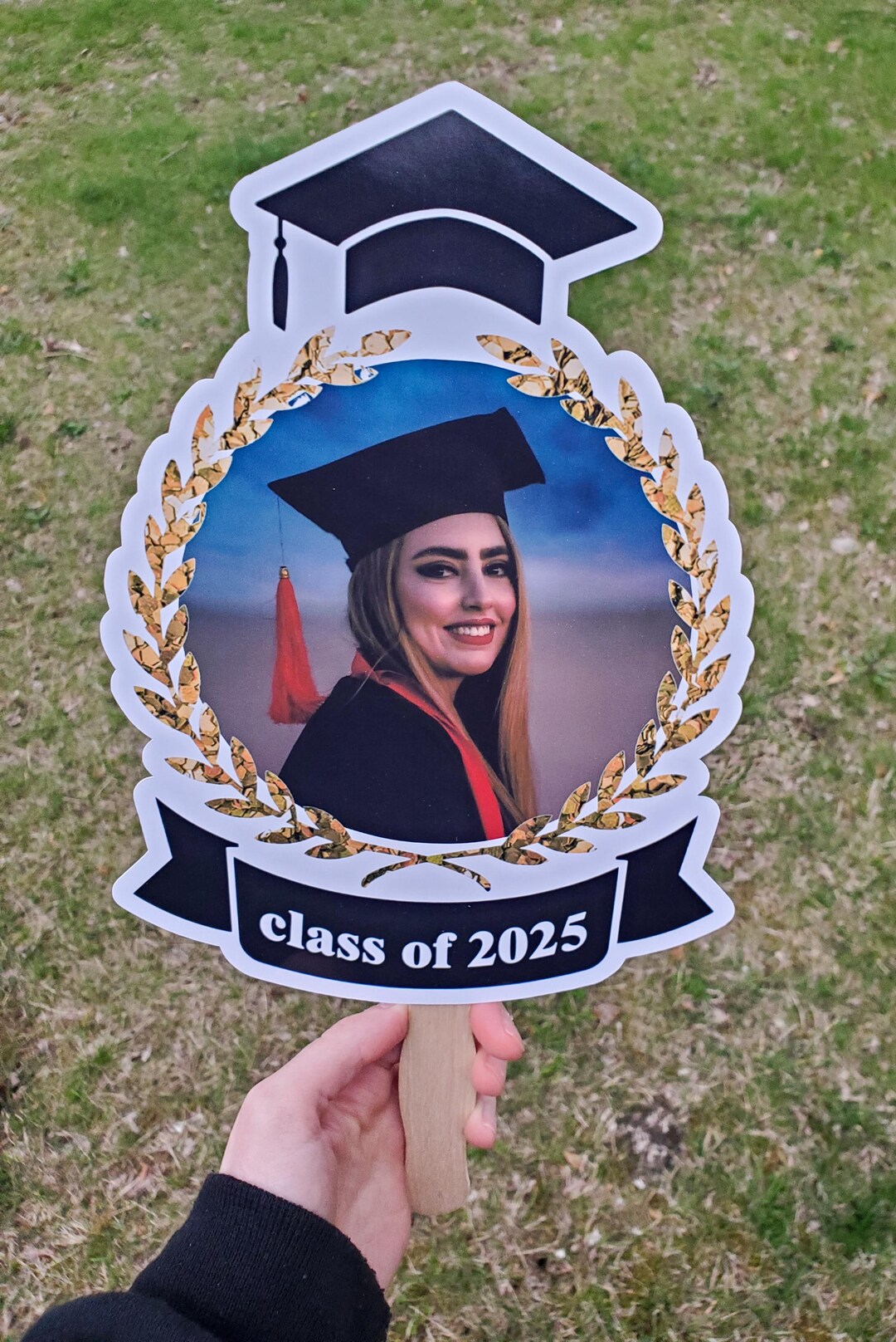 Graduation Face on a Stick/ Face Hand Paddle/ Custom Big Head/ Graduate ...