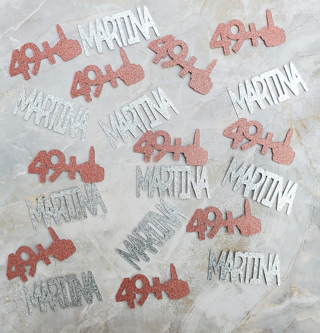 Personalized Glitter Birthday Confetti: Age & Name, Middle Finger (120 ...