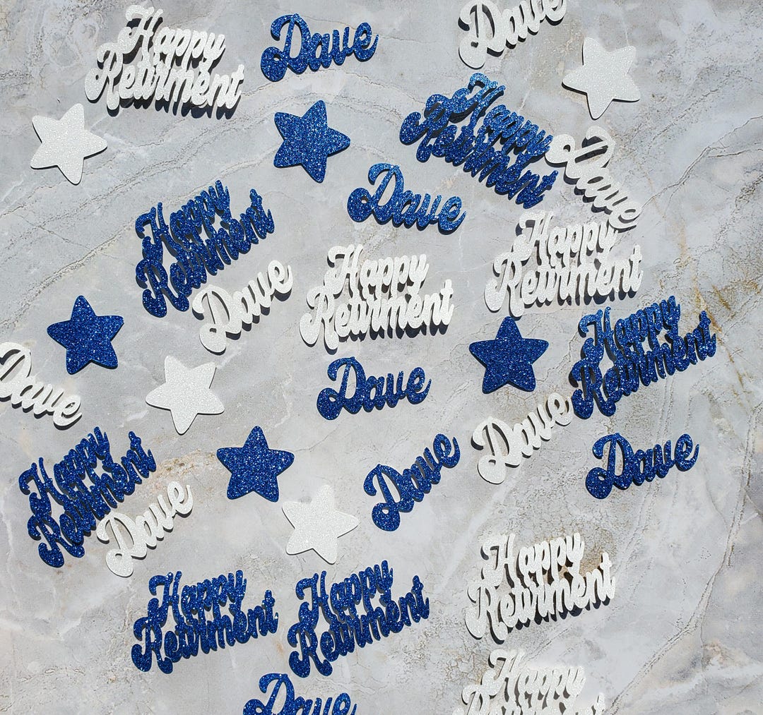 Retirement Confetti 120 Pieces/ Happy Retirement Confetti/ Retirement ...
