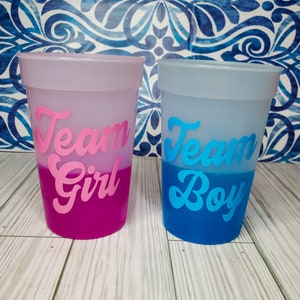 Gender Reveal Color Changing Cups/ Gender Reveal Party/ Gender Reveal ...