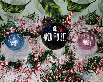 Gender Reveal Tree Ornaments - Etsy
