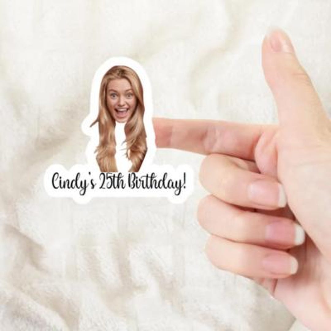 Custom Birthday Stickers/ Birthday Stickers/ Custom Face Stickers ...
