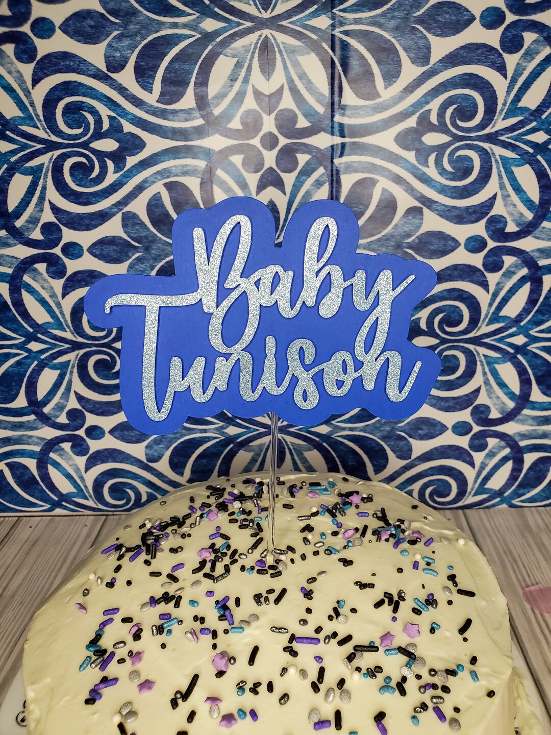 Baby Last Name 3D Cake Topper/ Personalized Name Cake Topper/ Gender ...