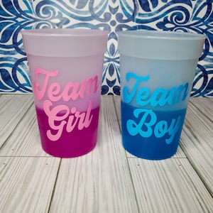 Gender Reveal Color Changing Cups/ Gender Reveal Party/ Gender Reveal ...
