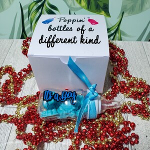 Edible Candy Gender Reveal Baby Bottle With Gift Box/ Poppin Bottles of ...